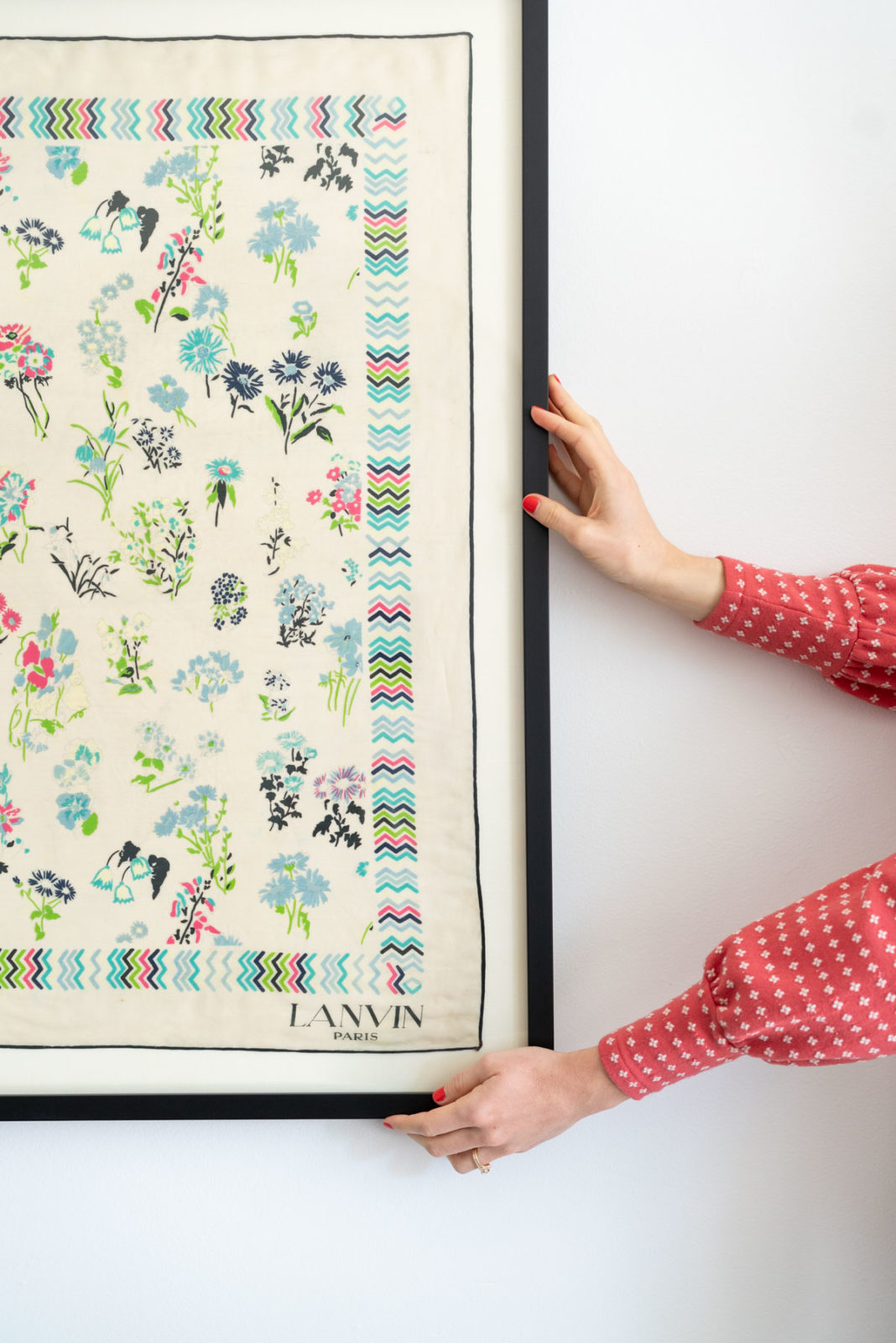 How I Framed a Vintage Silk Scarf - Abby Murphy